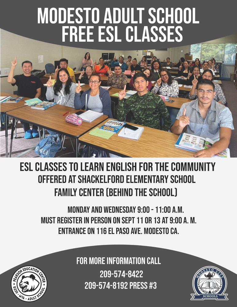 English as a Second Language Classes offered at Shackelford ...